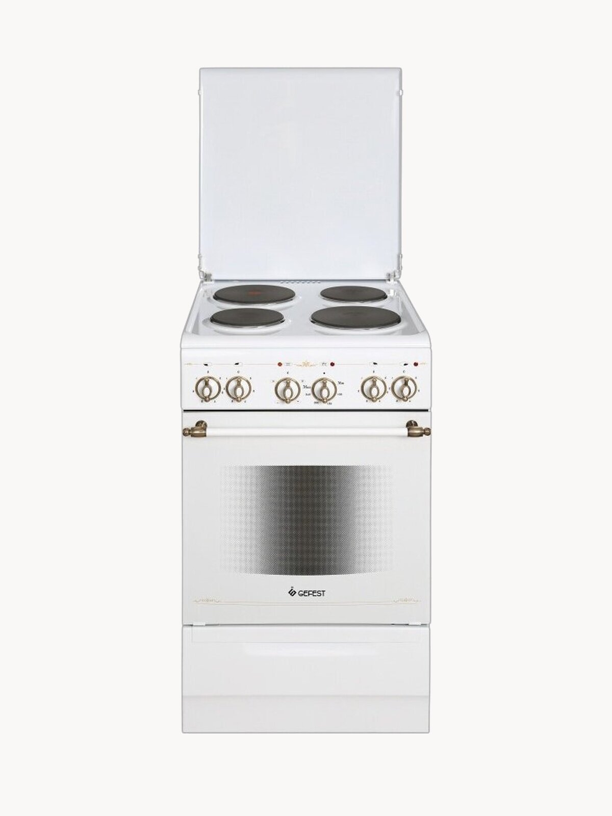 Электроплита Gefest ЭПНД 5140-01 0121 50 см, 52 л, 4 конфорки, белый