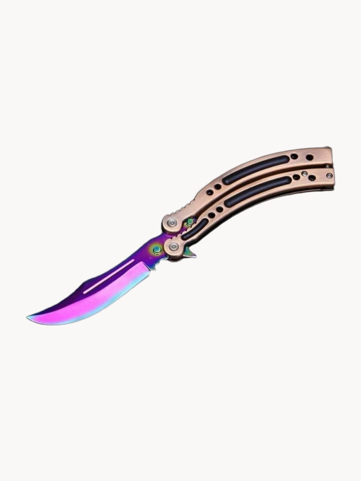 Нож складной home "Балисонг", из нержавеющей стали, цвет градиент CS: GO