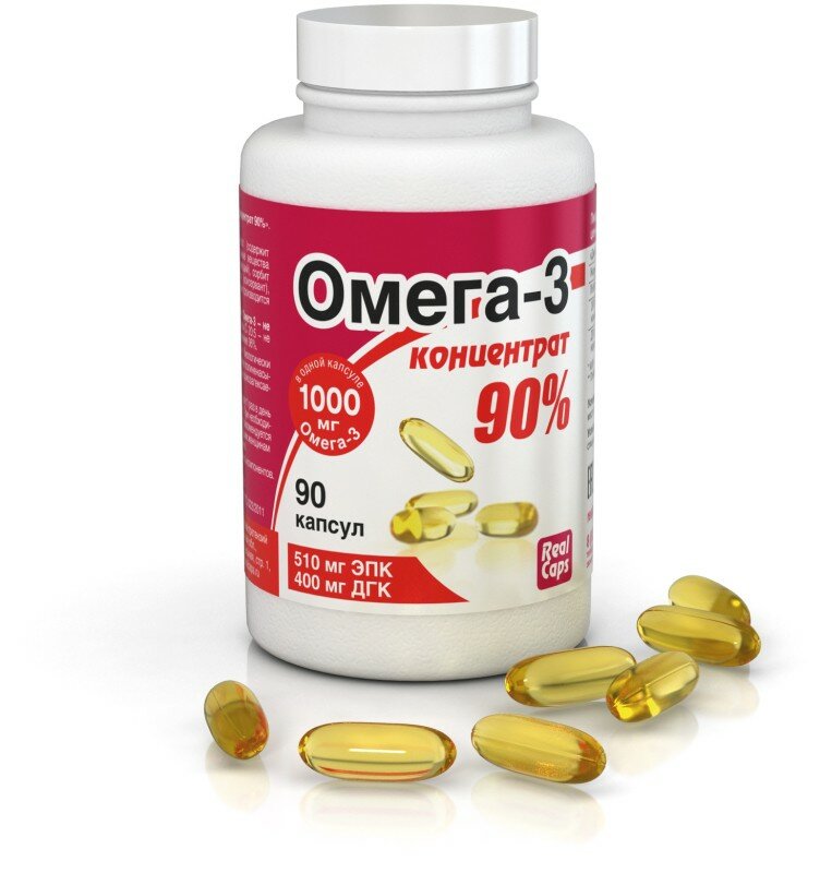 ОМЕГА-3 концентрат 90% капс 1500мг N90 Реалкапс