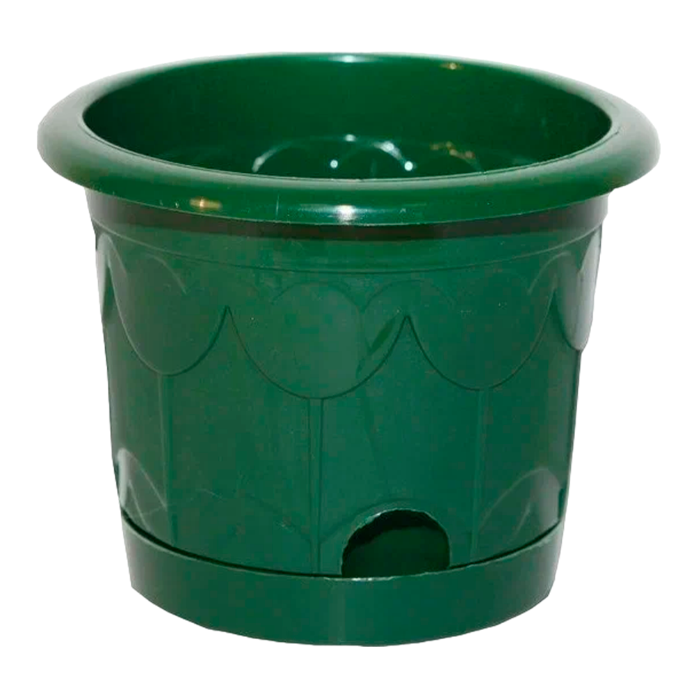 Тюльпан горшок с поддоном 0,4л d10 h8см зел /96