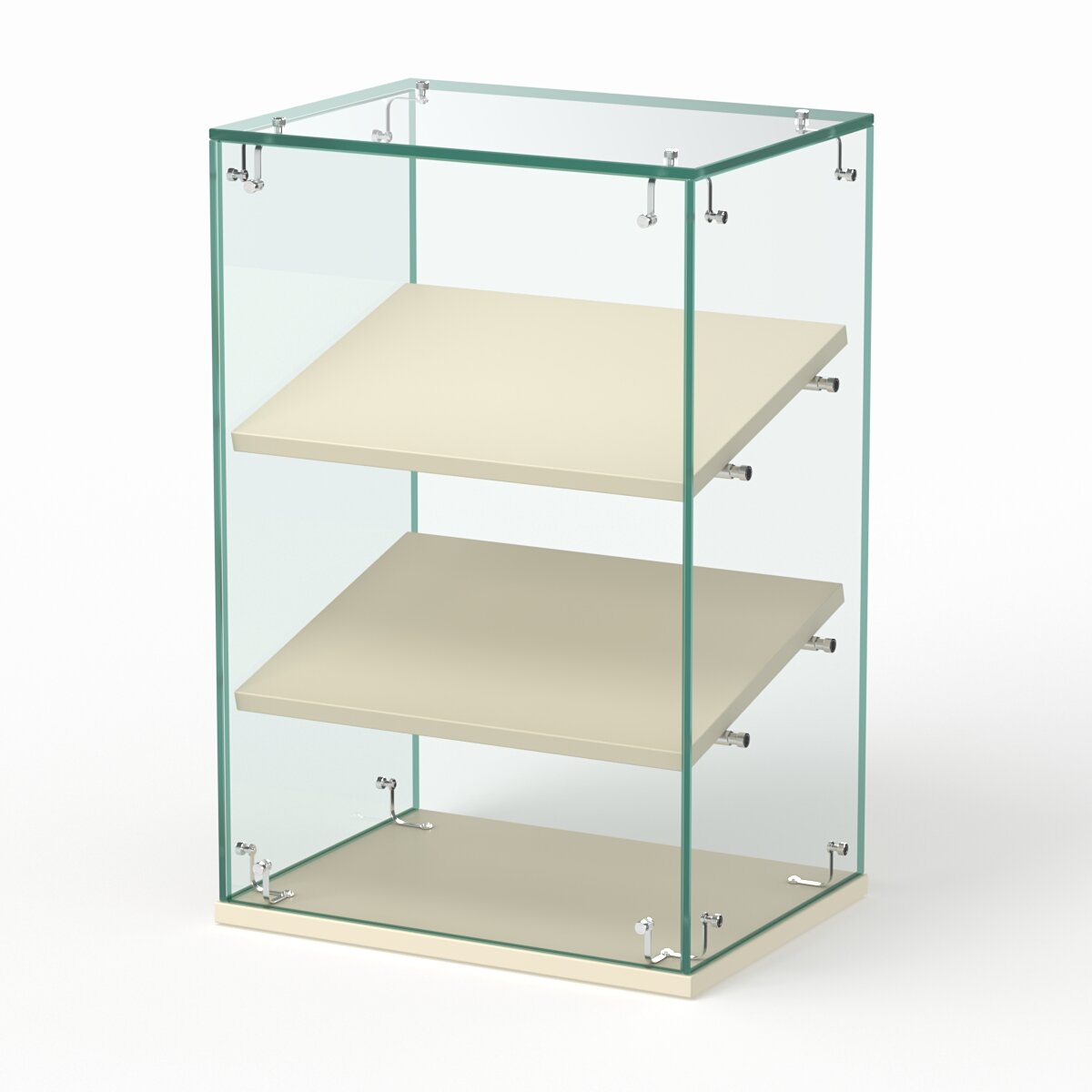 Витрина "сладость" №10-О-П для выпечки настольная без дверки пдсп, Крем Вайс