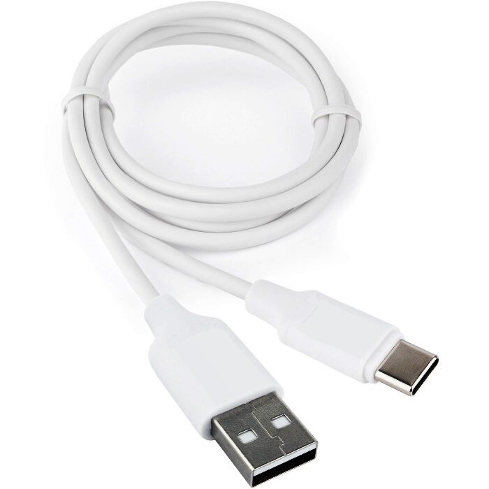 Кабель USB-Cm/Am Cablexpert CCP-USB2-AMCM-1M-RU-W зарядка 3A 36Вт PD/QC3.0 медь 26/28 AWG - 1м белый