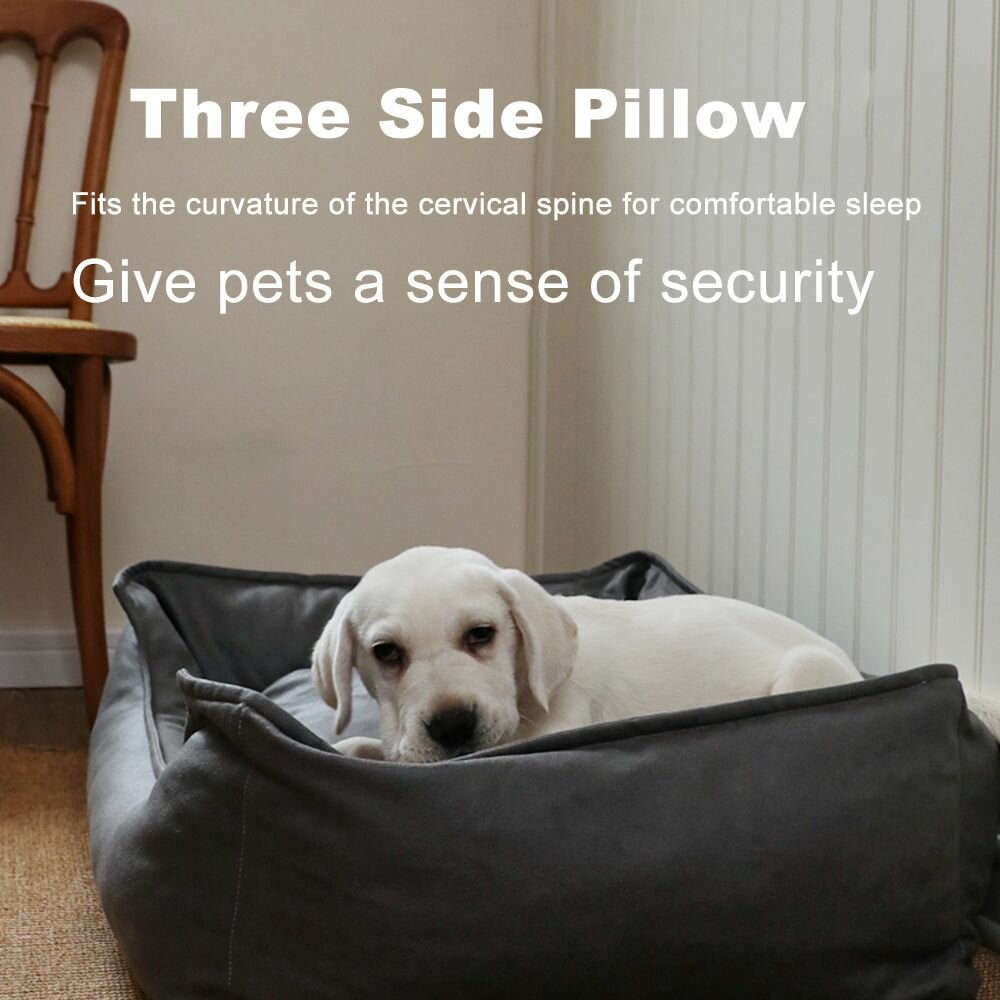 Диван для собак из искусственной кожи с водоотталкивающими свойствами, съемный и washable, подходит для средних и крупных пород