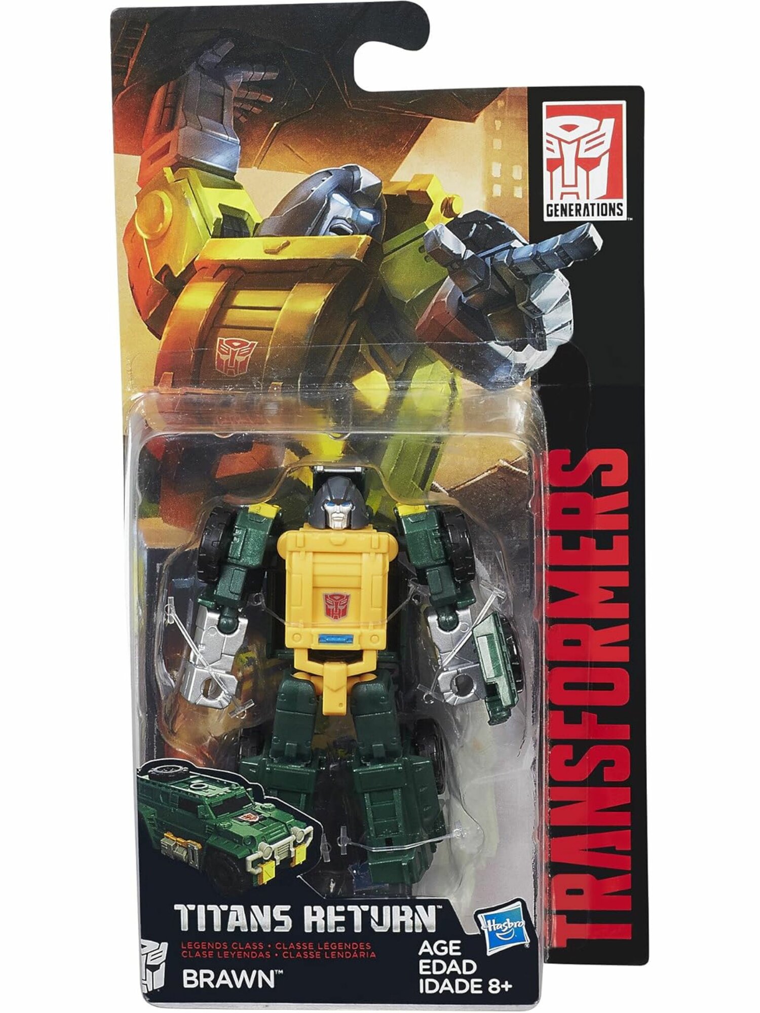 Трансформер "BRAWN", высота 9 см, Transformers Legends Class, HASBRO