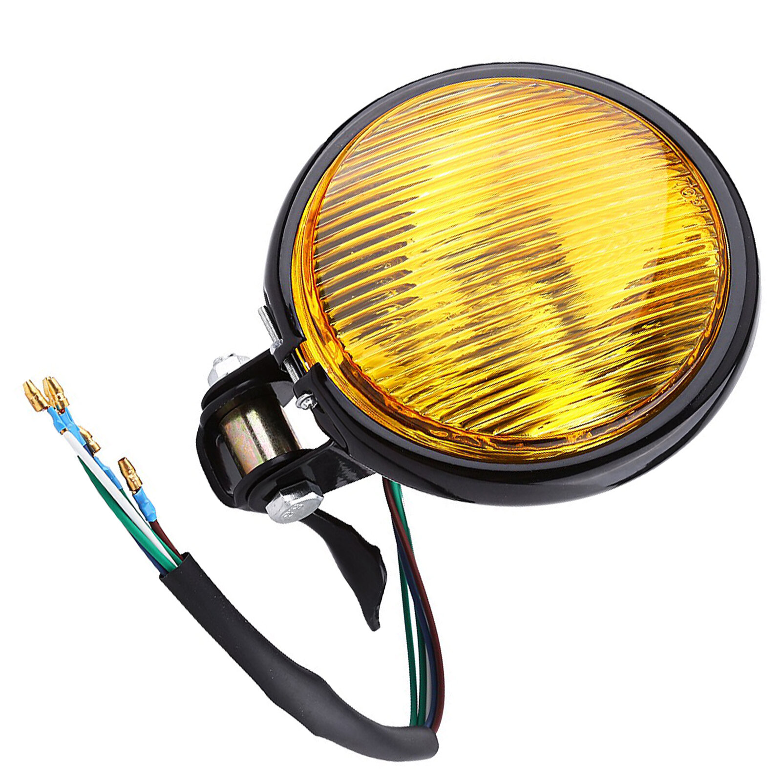 5-дюймовая лампа для фар мотоцикла для Yamaha Kawasaki Honda Suzuki Choppers, круглая янтарная