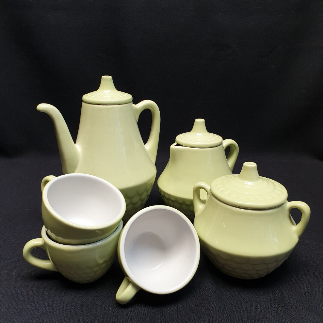 Сервиз из 6 предметов, керамика. Винтаж, СССР.