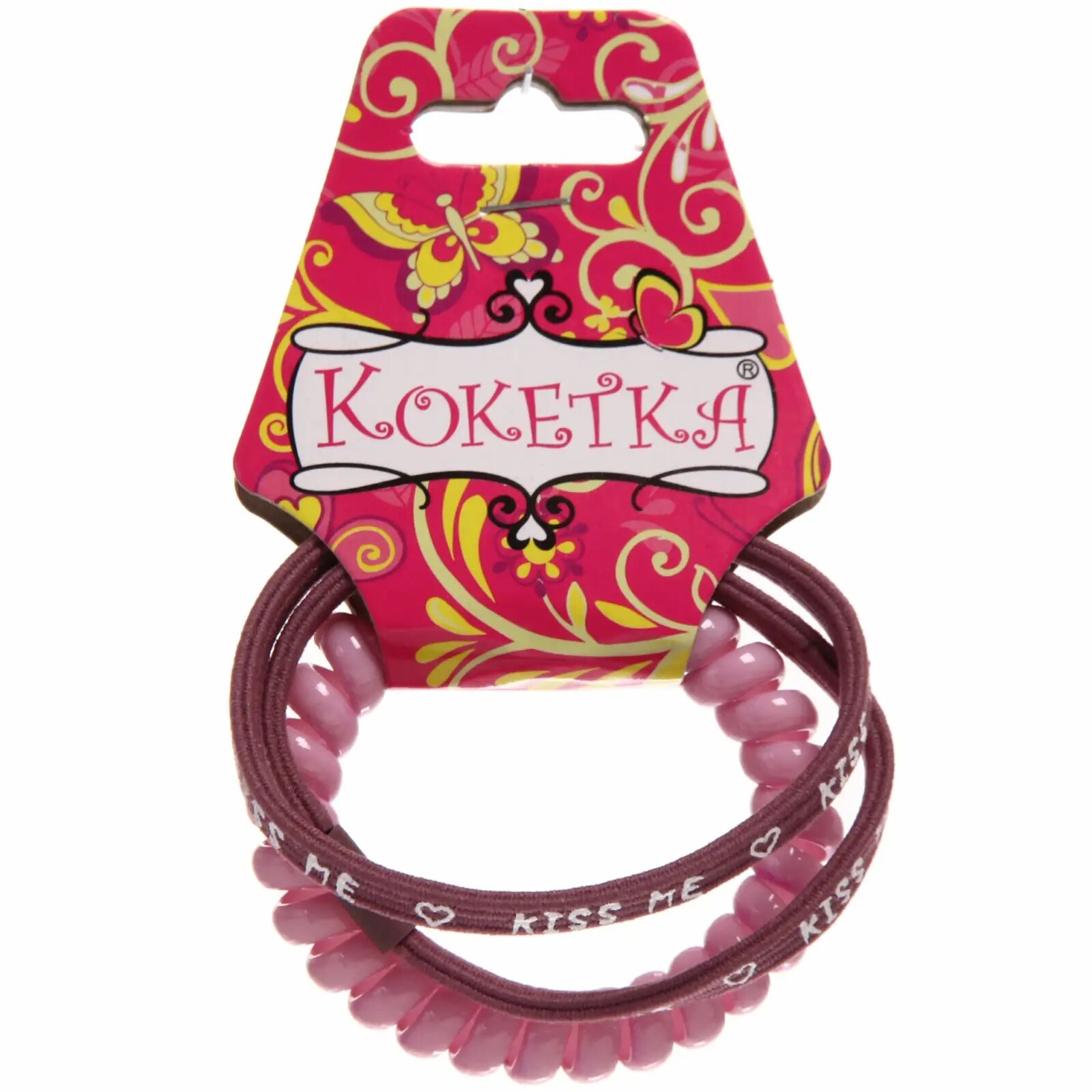 Резинка для волос «Кокетка», розовая, d-5,5см, 3шт, удобство и стиль