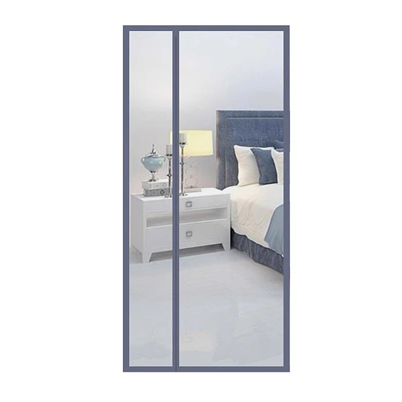 Автоматическая москитная сетка для двери w80cm x h230cm, Grey - Left Open