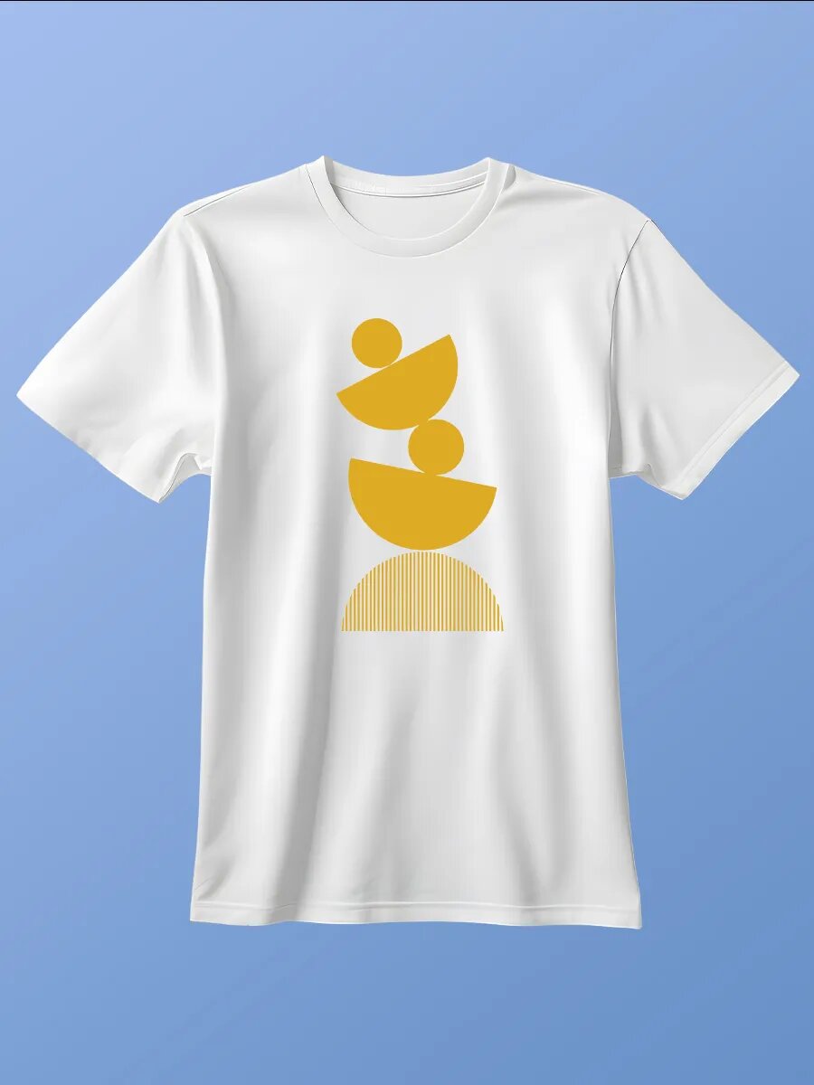 Футболка с абстракцией фигуры