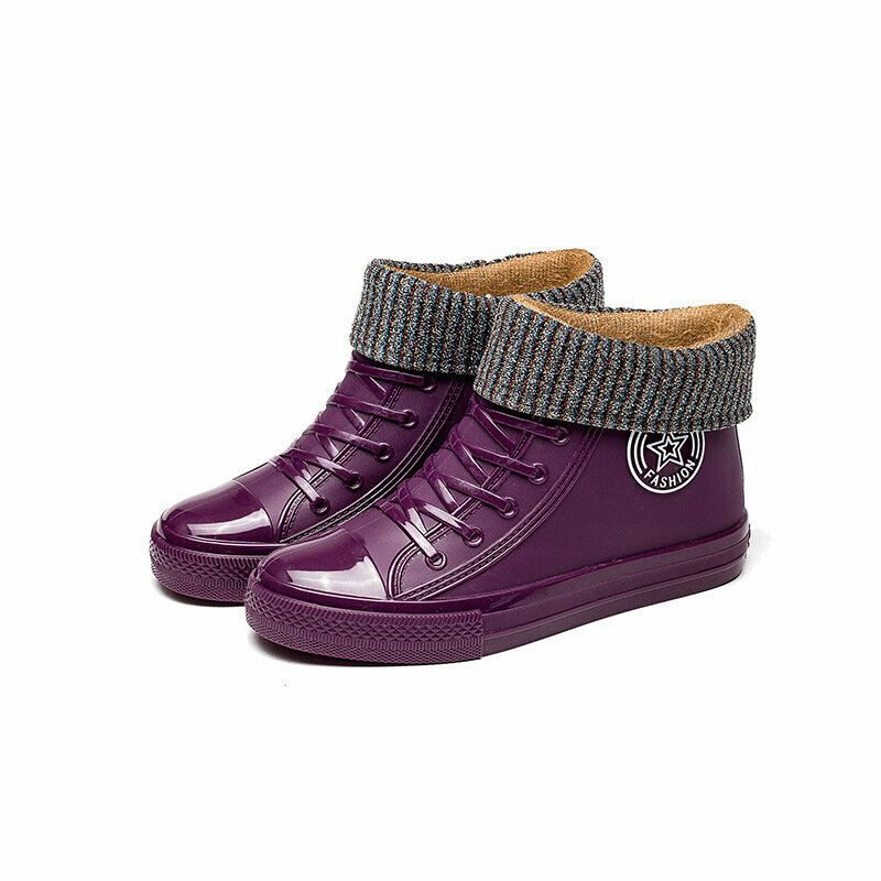 Полусапожки, новый стиль, тренд, низкие повседневные ботинки для взрослых, короткие, водонепроницаемые, нескользящие, модные, резиновые сапоги для женщин