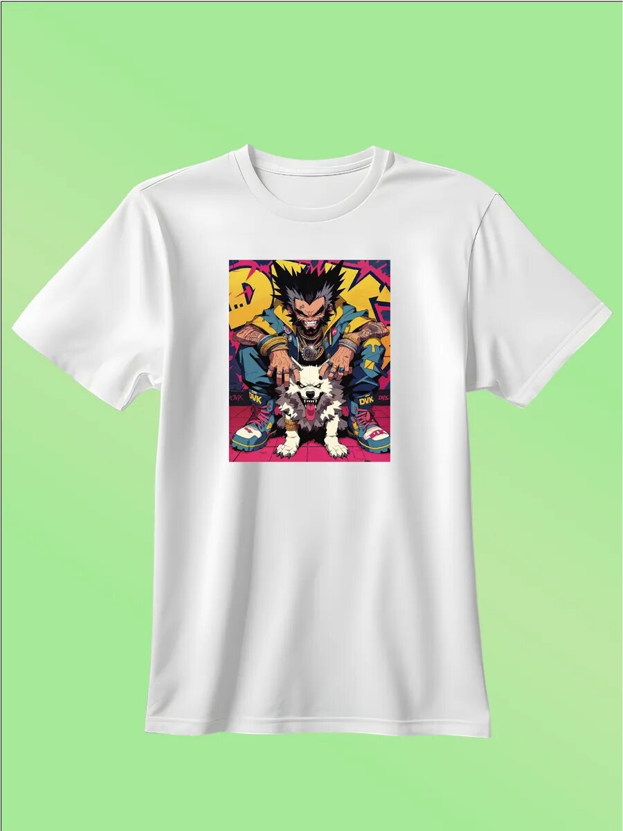 Футболка росомаха киберпанк