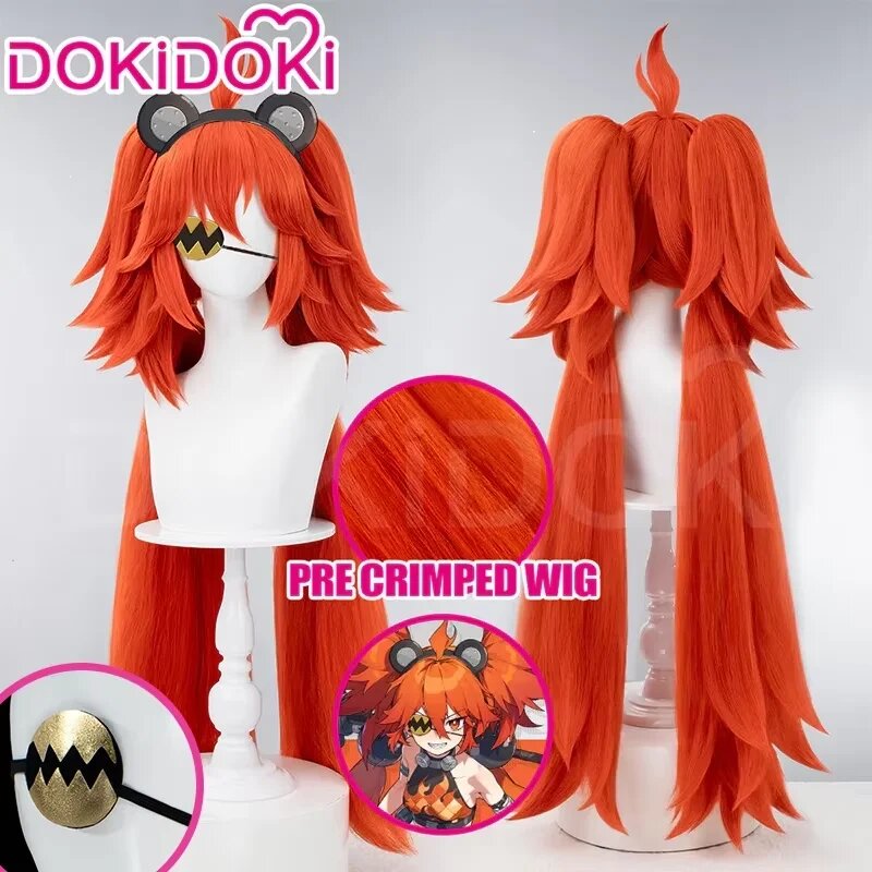 Оранжевый косплей парик DokiDoki Koleda Wig Set