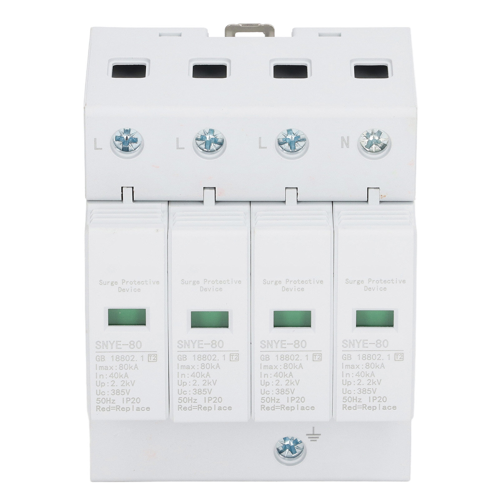 Устройство защиты от перенапряжения 80KA Устройство защиты от перенапряжения в доме Быстрое реагирование Индикация неисправности Устройство защиты от перенапряжения 4P 385V