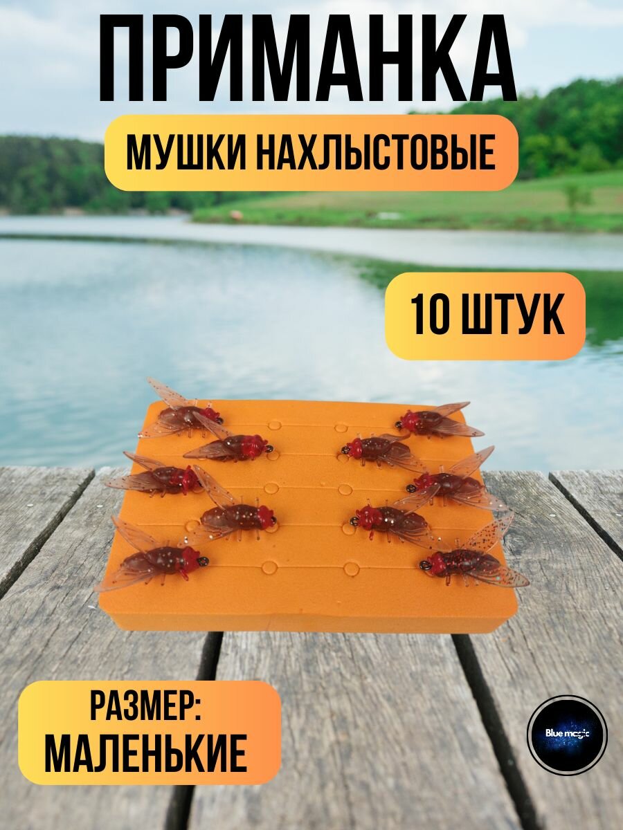 Мушки для ловли нахлыста / набор приманки для рыбалки 10 шт маленькие