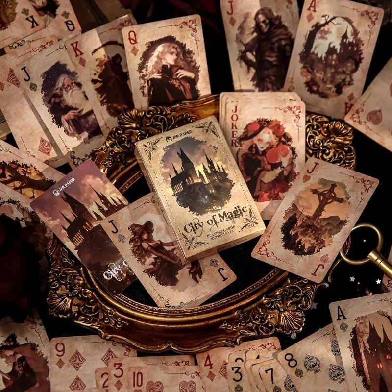 Карты игральные для покера, пластиковые, 54 шт, настольные игры, плотные, в поездке, с друзьями, в компании