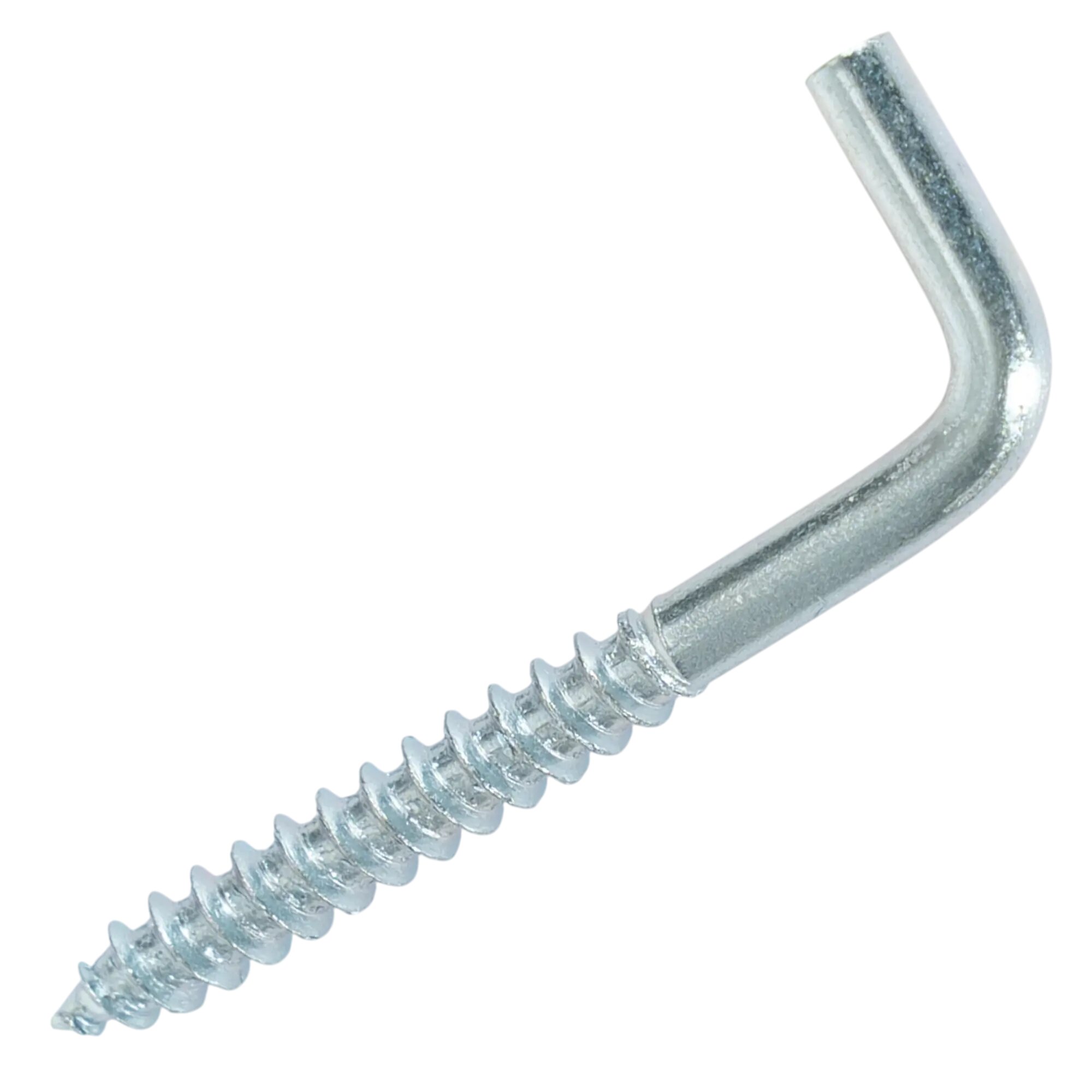 Г-образный винтовой крюк 4x40 мм, оцинкованная сталь, набор 4 шт для крепежа монтажа