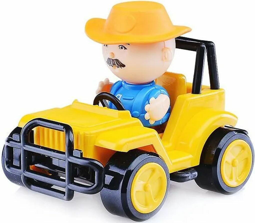 Пластиковая модель "Джип Мишутка Верхние Караси" для детей, игрушечный транспорт, машинка детская, сюжетно-ролевая игрушка для игр в песочнице и дома