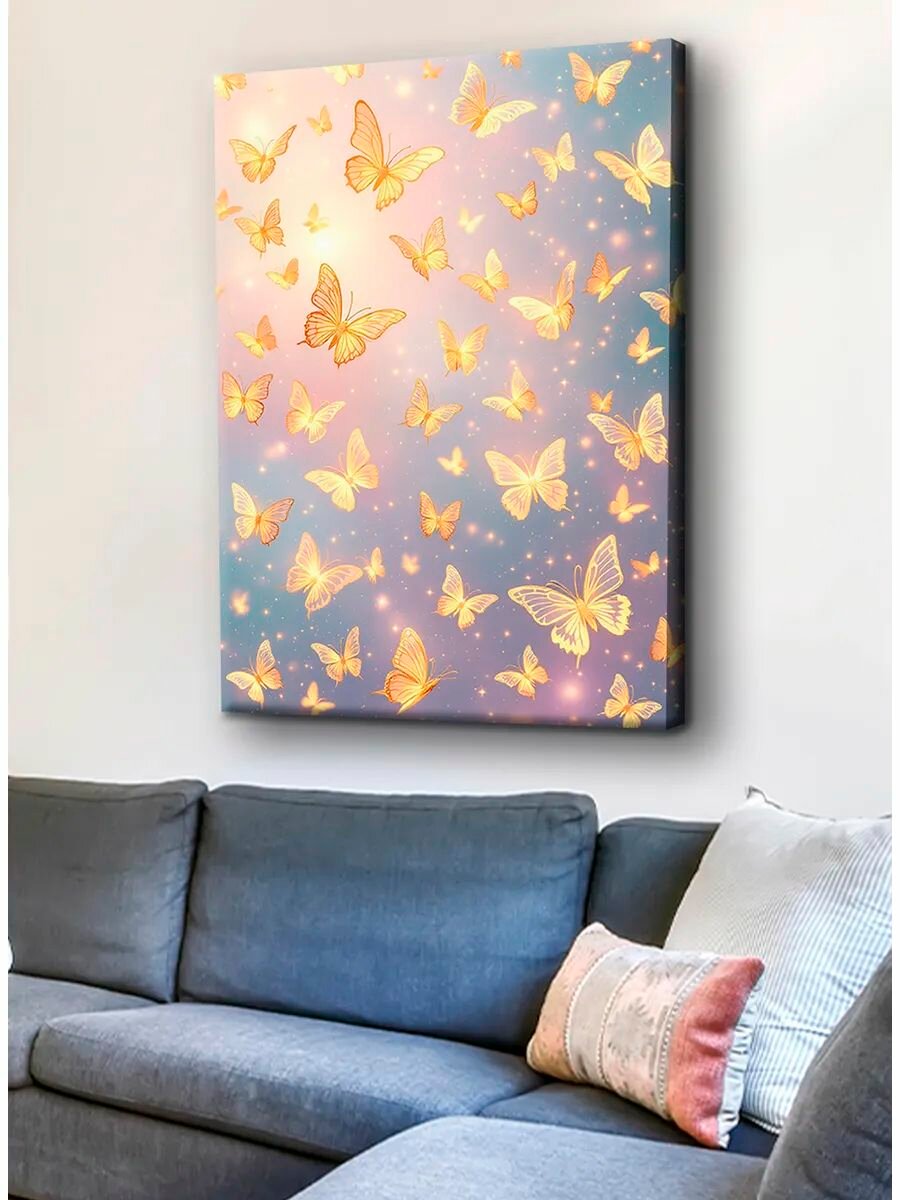 Картина "Бабочки", галерейная 50х70см 1шт.