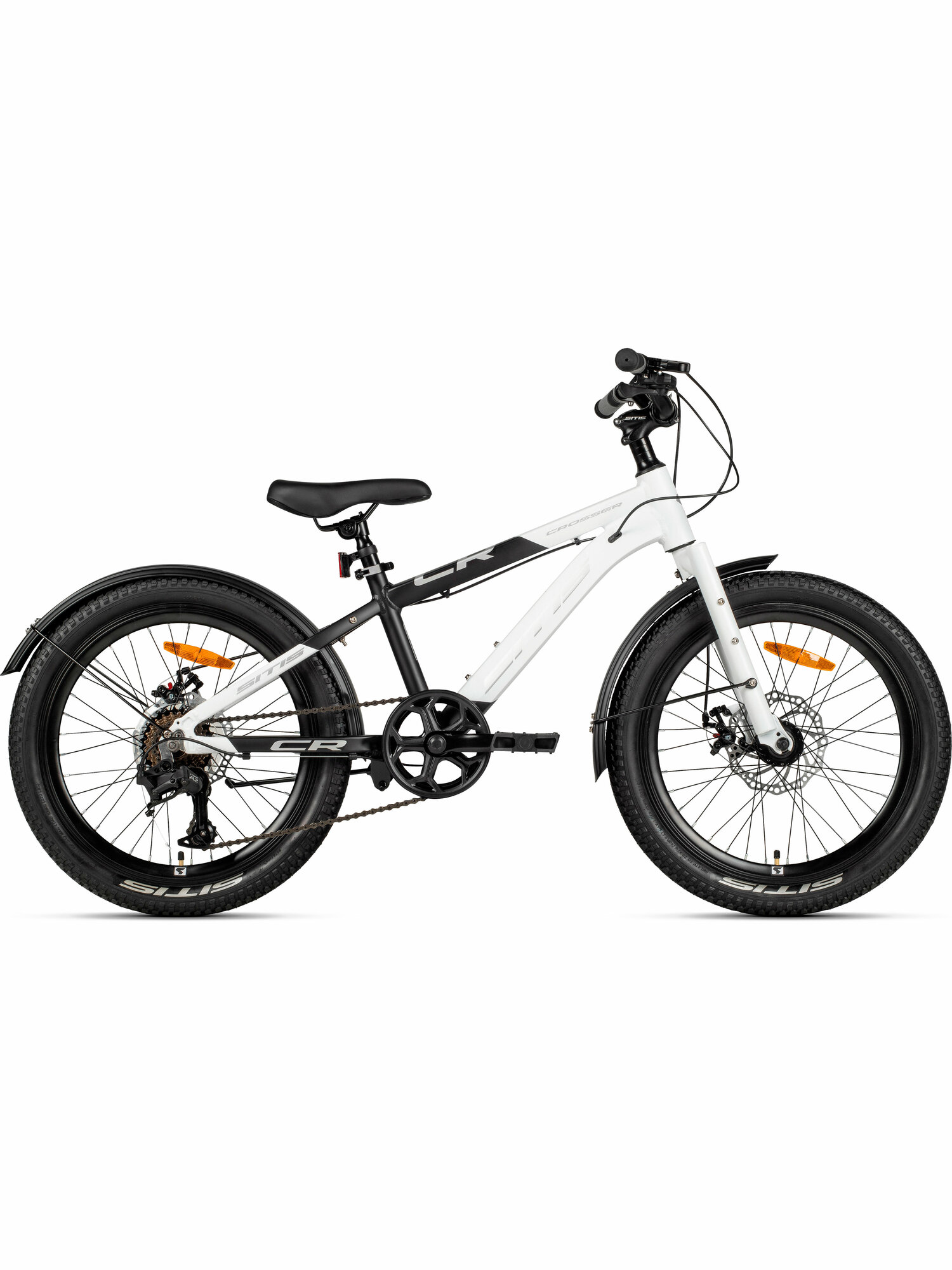 Велосипед горный SITIS CROSSER Regid 7SP 20" (2025) White-Black-Grey/белый-черный-серный, для детей на рост 120-135