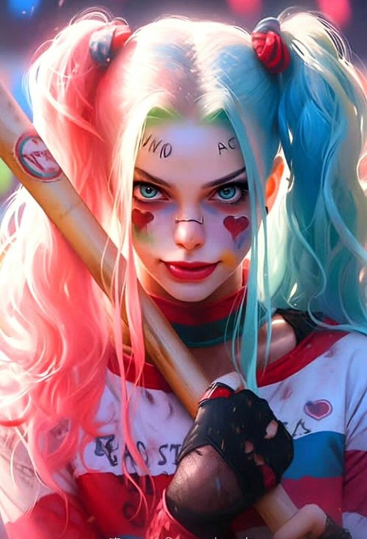 Алмазные Мозаики "Харли Куинн-Harley Quinn"40x60cm