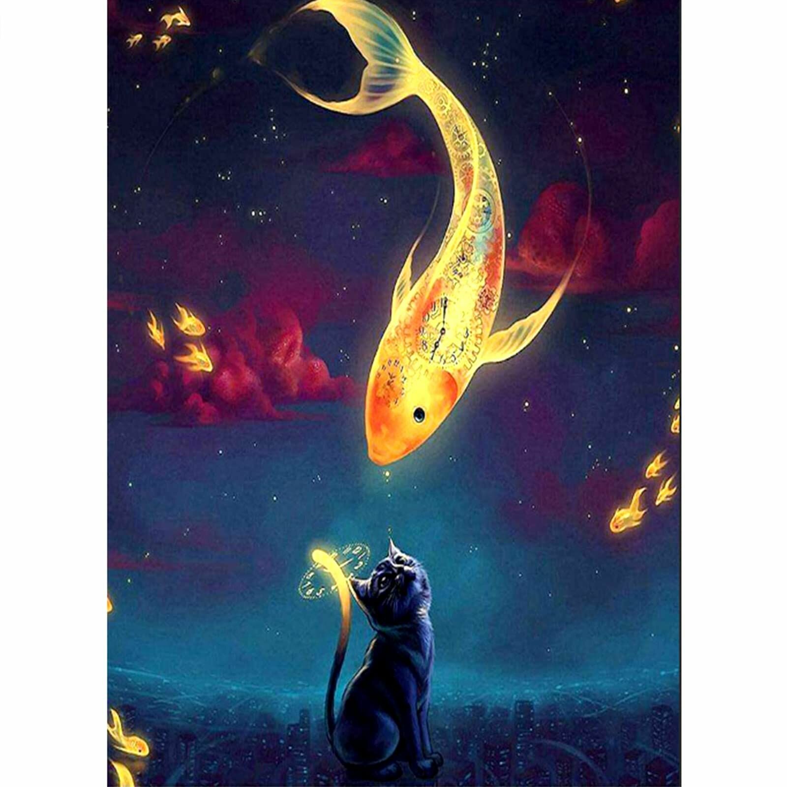 Алмазные Мозаики "рыба" постер знаменитости декоративная роспись40x60cm