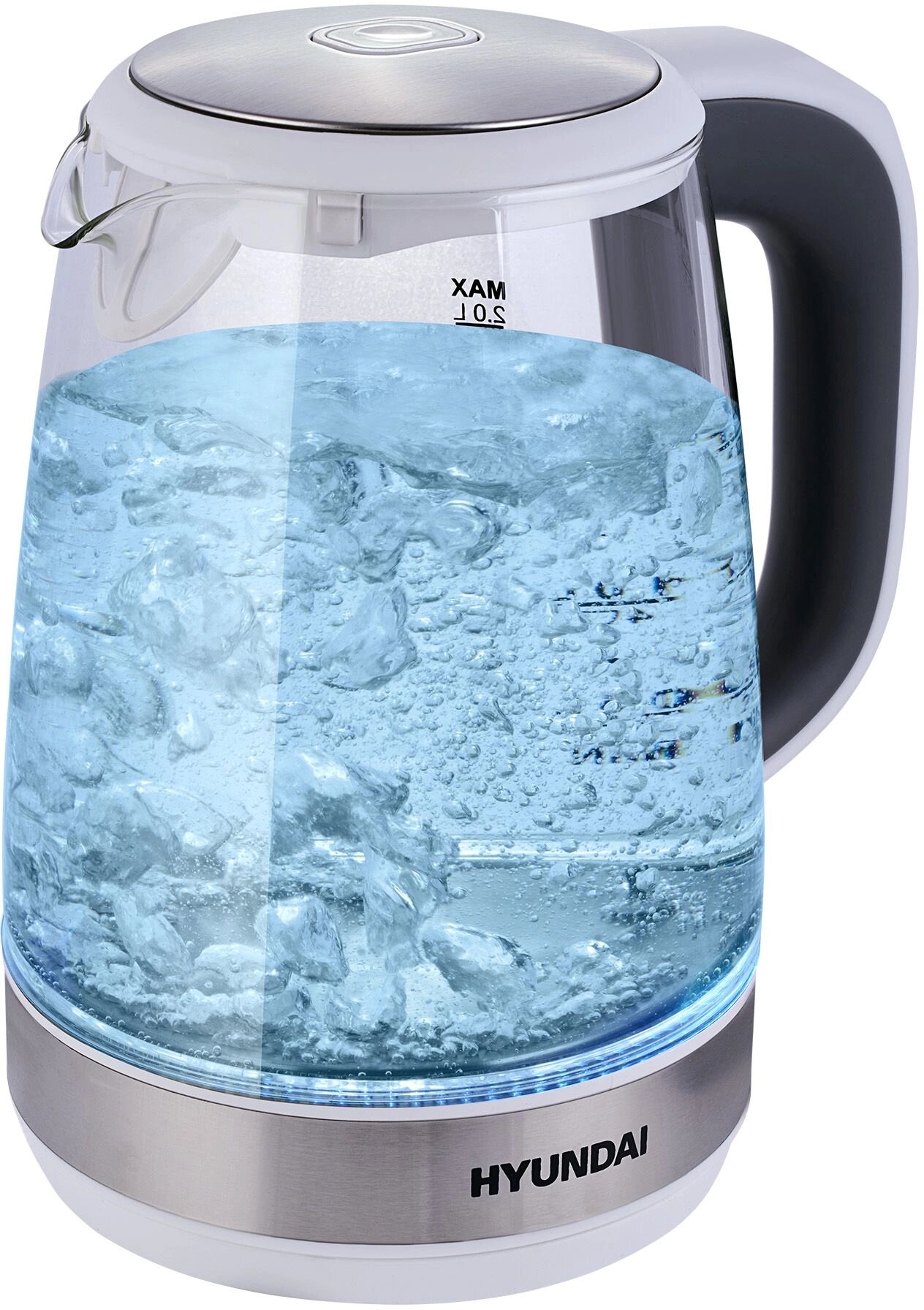 Чайник электрический HYK-G8880 2л. 2200Вт серый/серебристый