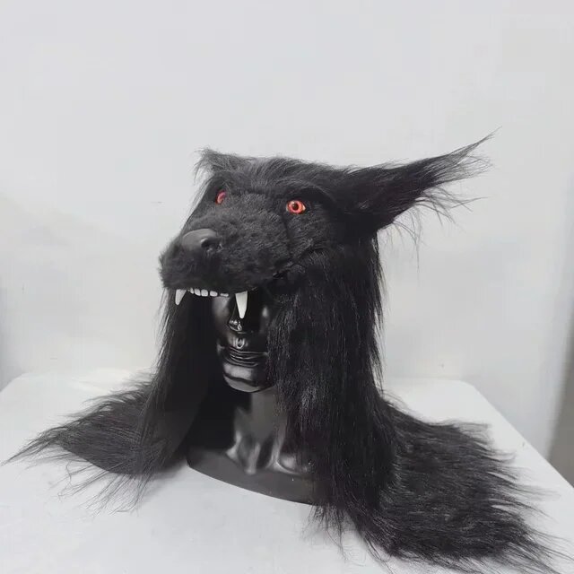 Реалистичная маска волка из латекса Black Wolf