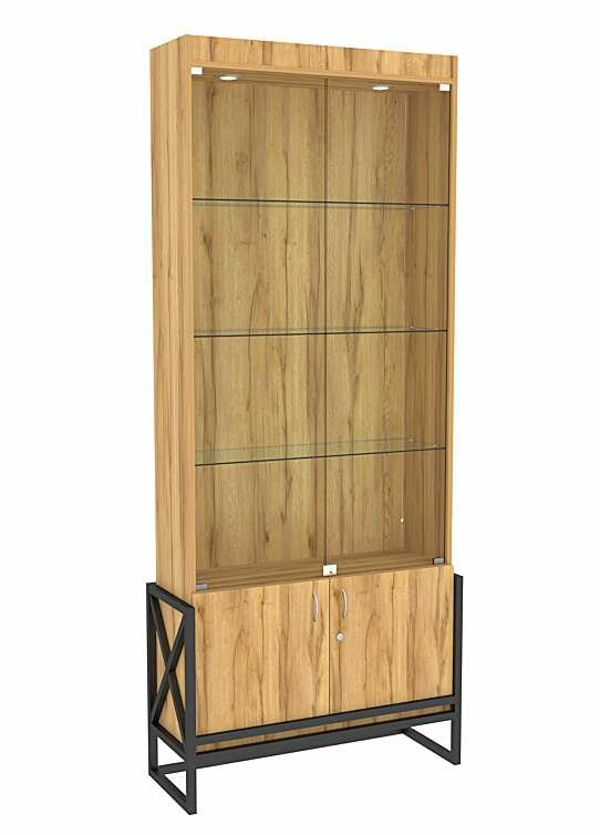 Витрина Лофт-Эконом №300-1, Дуб Золотистый. Производство товара - компания ТОБ.