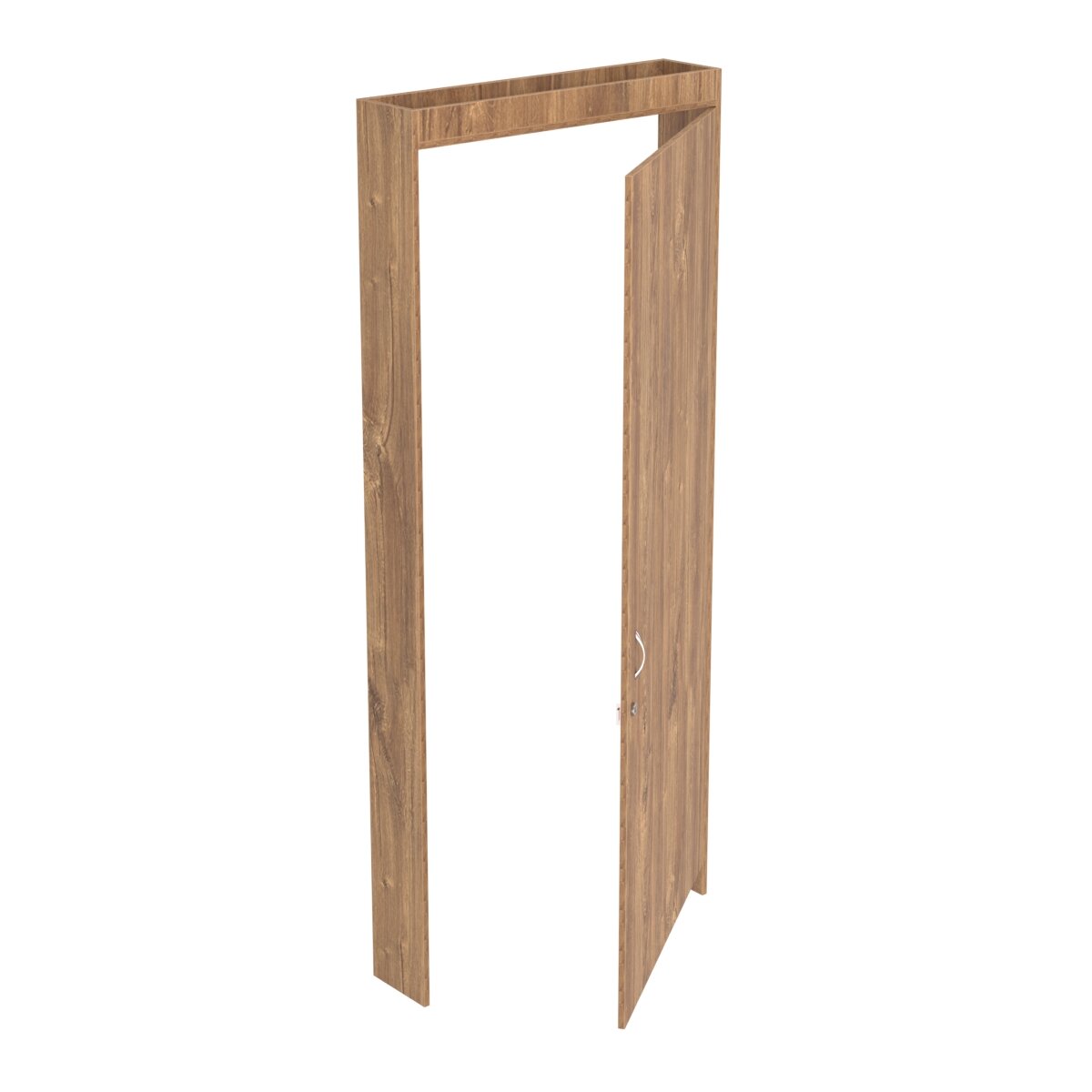 Алмаз Дверной блок №1А, Дуб Канзас коричневый