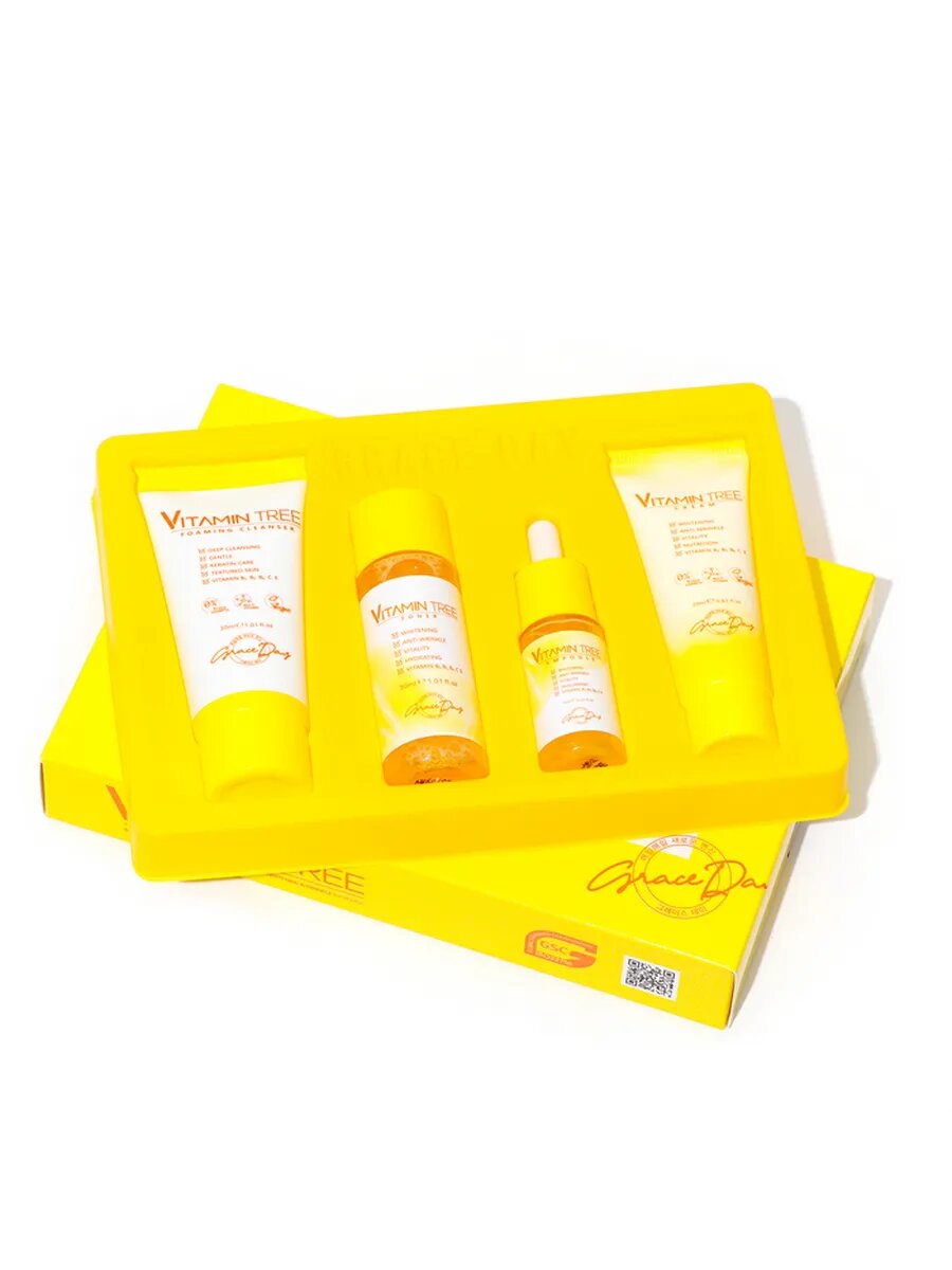 Набор средств Grace Day по уходу за кожей (пенка, тонер, крем,