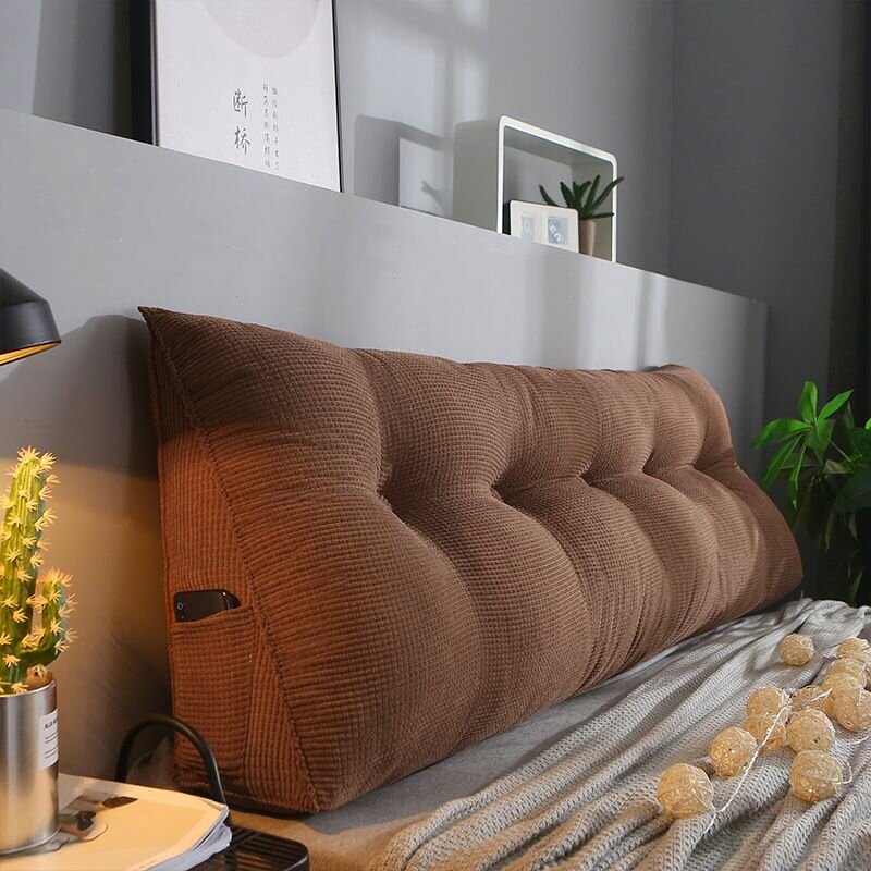 Подушка для изголовья кровати большая ванная длинная для спины на диван на спинку кровати для чтения и отдыха Рогожка