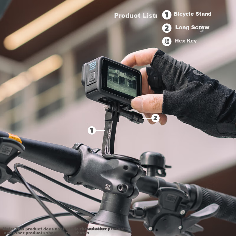 SUREWO Bicycle Bowl Set Cover Handlebar Center Support Bracket for Gopro13/12 DJI Action5pro/4 Sports Camera Bike Fixed Base Shooting Accessories