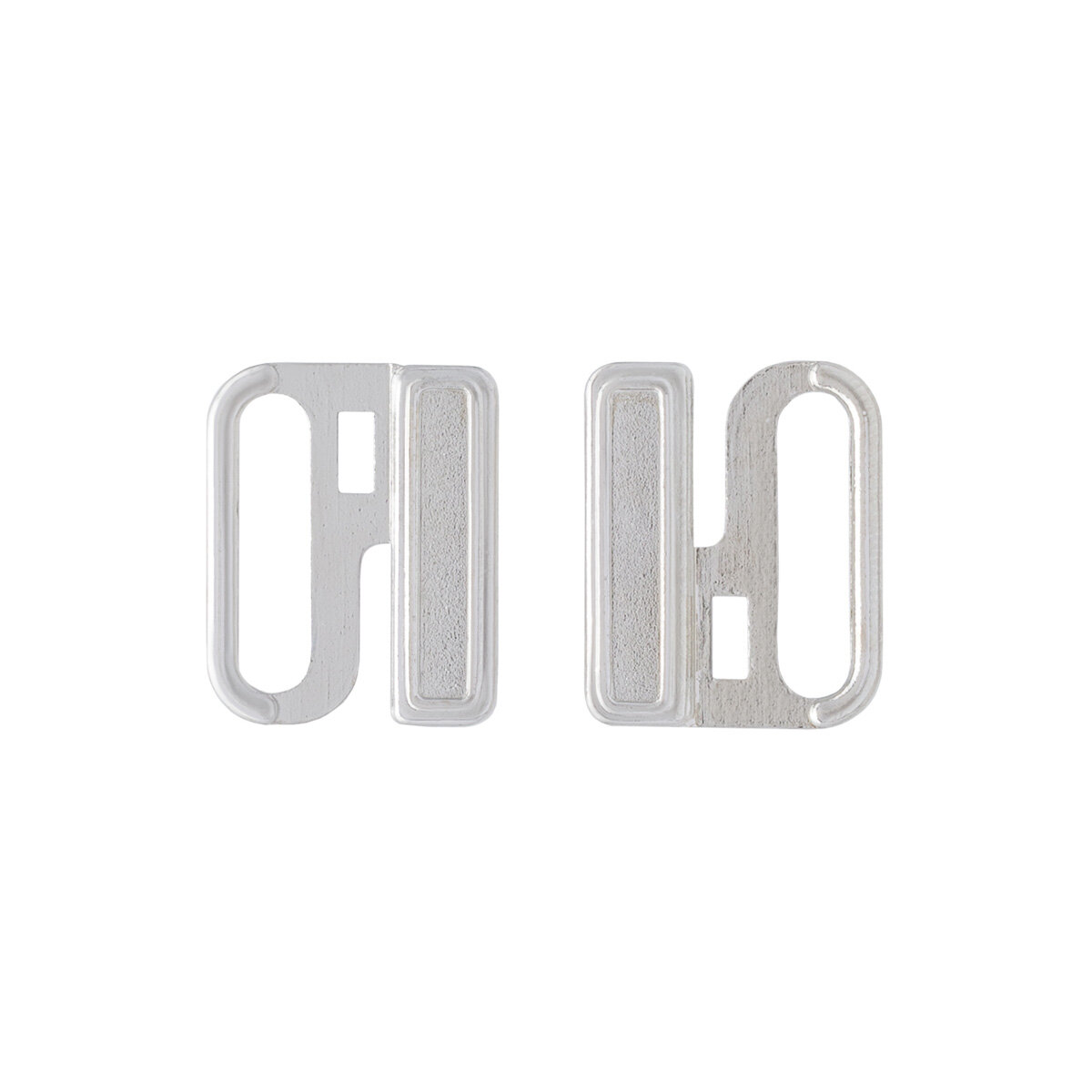 Застежка для бюстгальтера, купальника 15 мм, металл, цвет белая бронза, 1 шт