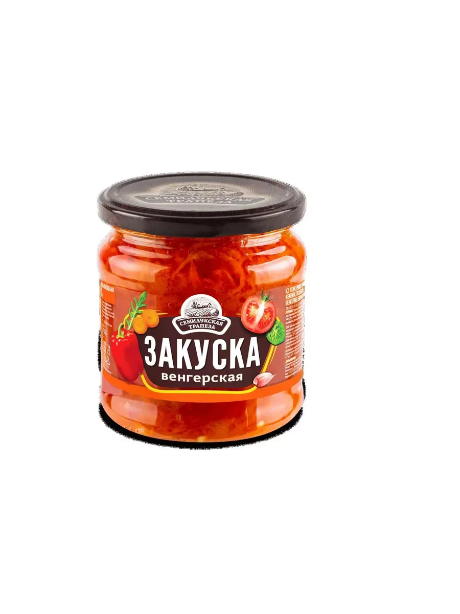 Закуска овощная "Венгерская", Семилукская трапеза, 1 шт. по 460 г