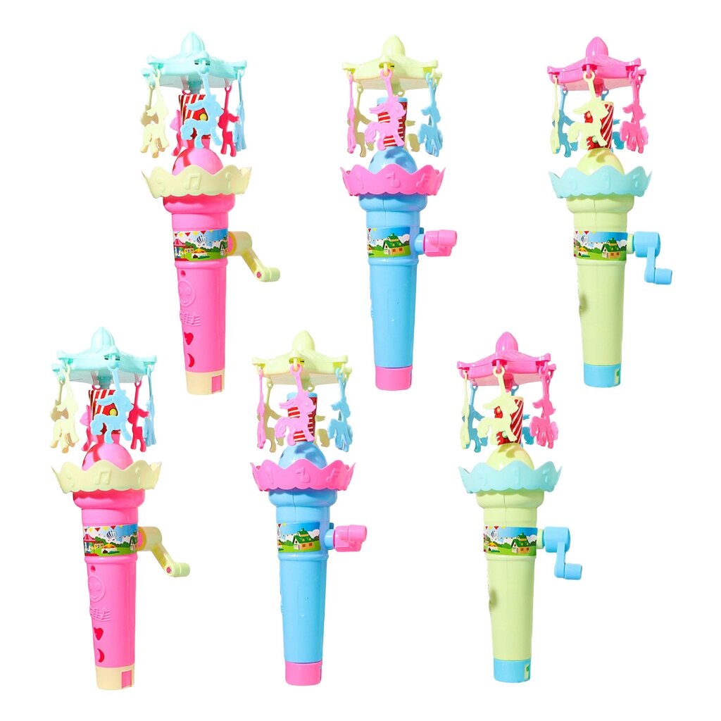 Детская ручная карусель с LED-подсветкой