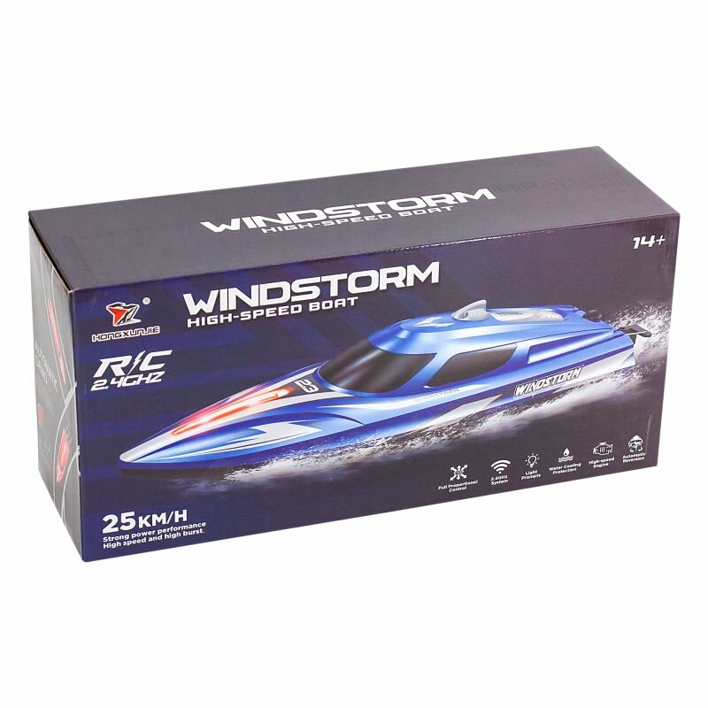 Другие катера и корабли HJ toys / HongXunJie Радиоуправляемый катер WindStorm (36 см, 25 км/ч) - HJ823-RED