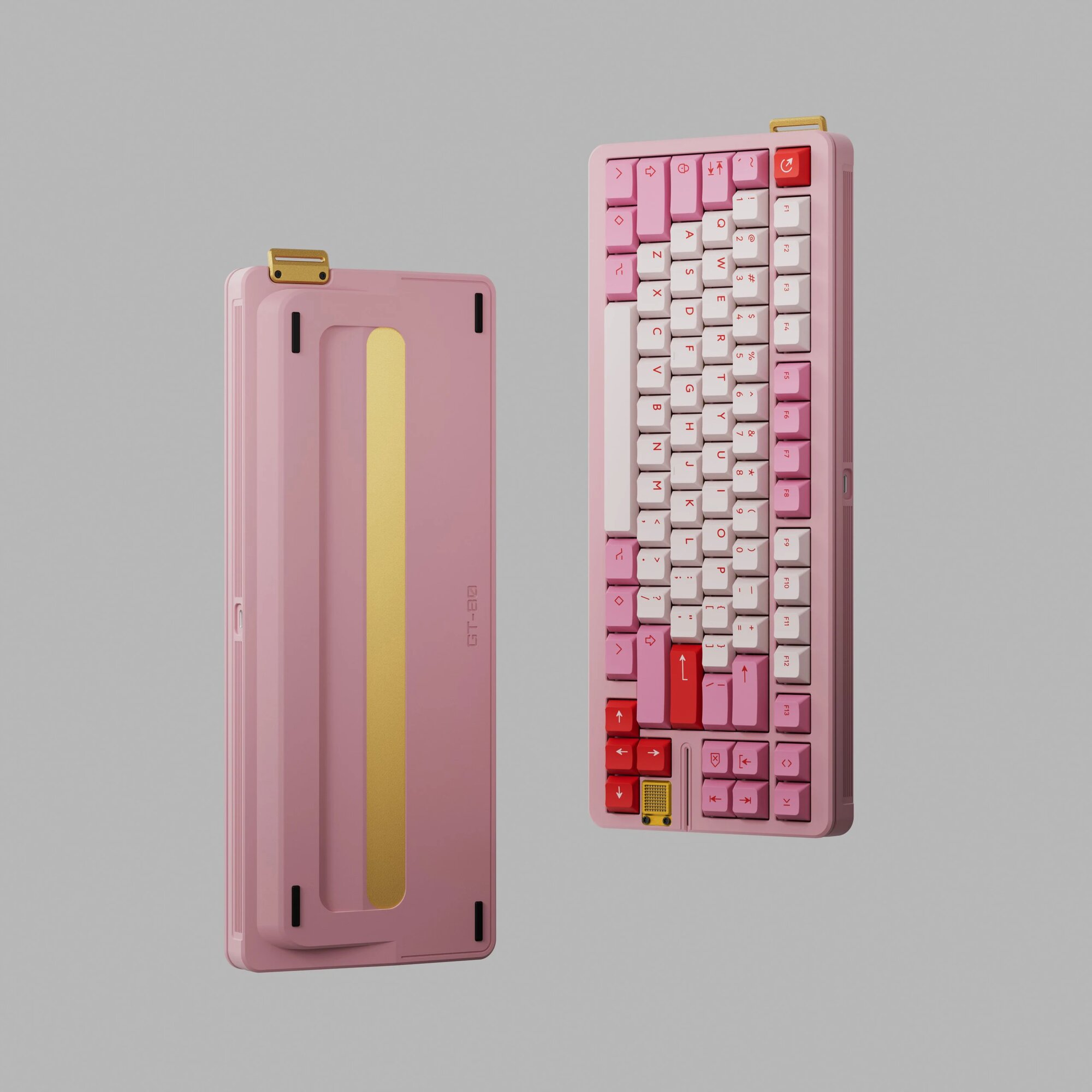 Корпус KBDfans GT-80 Pink E-coating, Layout B