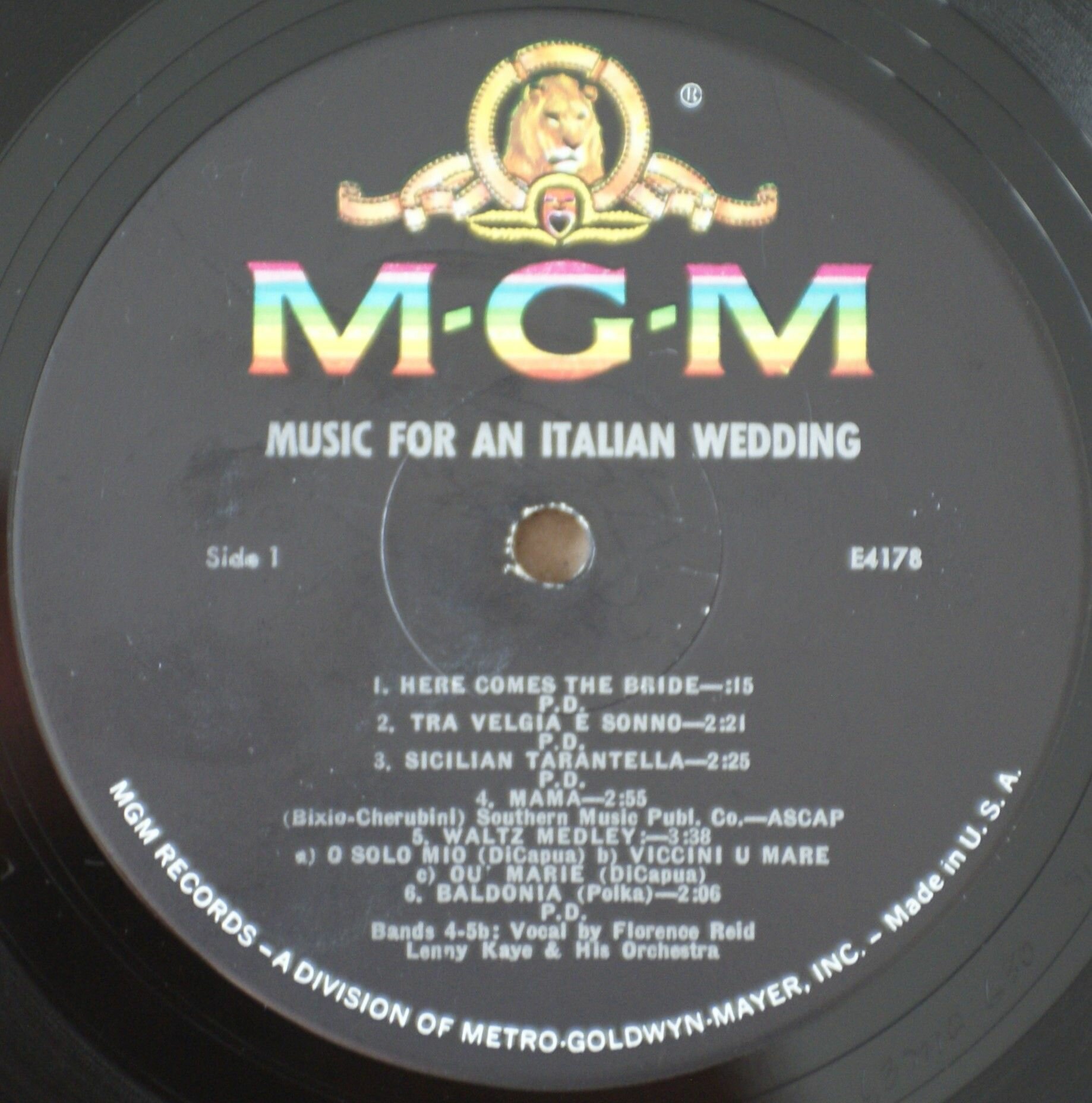 Музыка для итальянской свадьбы (LP) 1963 г. винтажная виниловая пластинка
