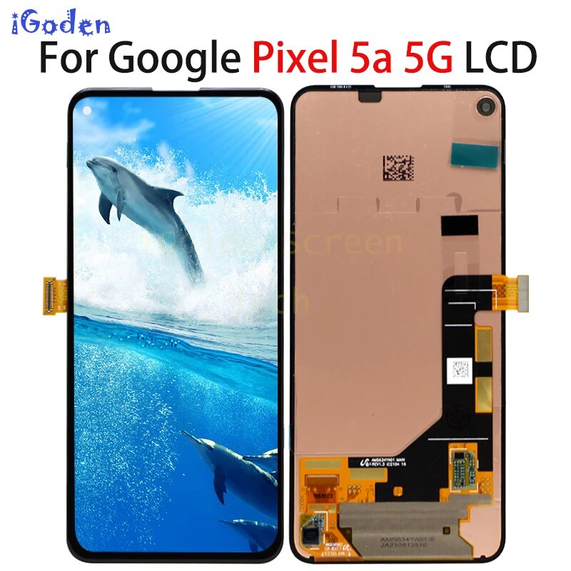 Amoled 6,34 "для Google Pixel 5A ЖК-дисплей, дигитайзер сенсорного экрана в black with bracket