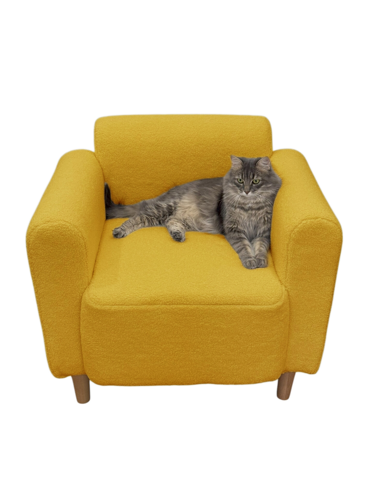 Кресло Рондо в гостиную, мягкое для дома и отдыха, букле Lamb Eco 8