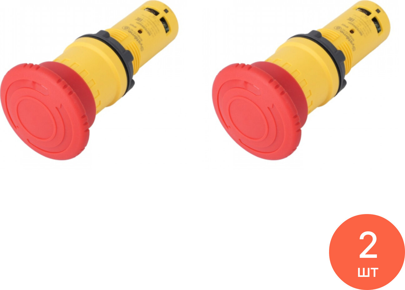 Кнопка управления Systeme Electric / Систем Электрик SB7 моноблочная поворотная, пластик 1НЗ, 40мм, под отверстие диаметром 22мм, SB7ES542P / кнопочный пост (комплект из 2 шт)