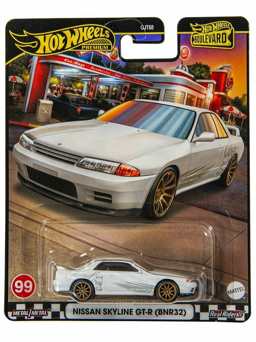 Машинка Hot Wheels Premium 99Nissan Skyline GT-R (BNR32)