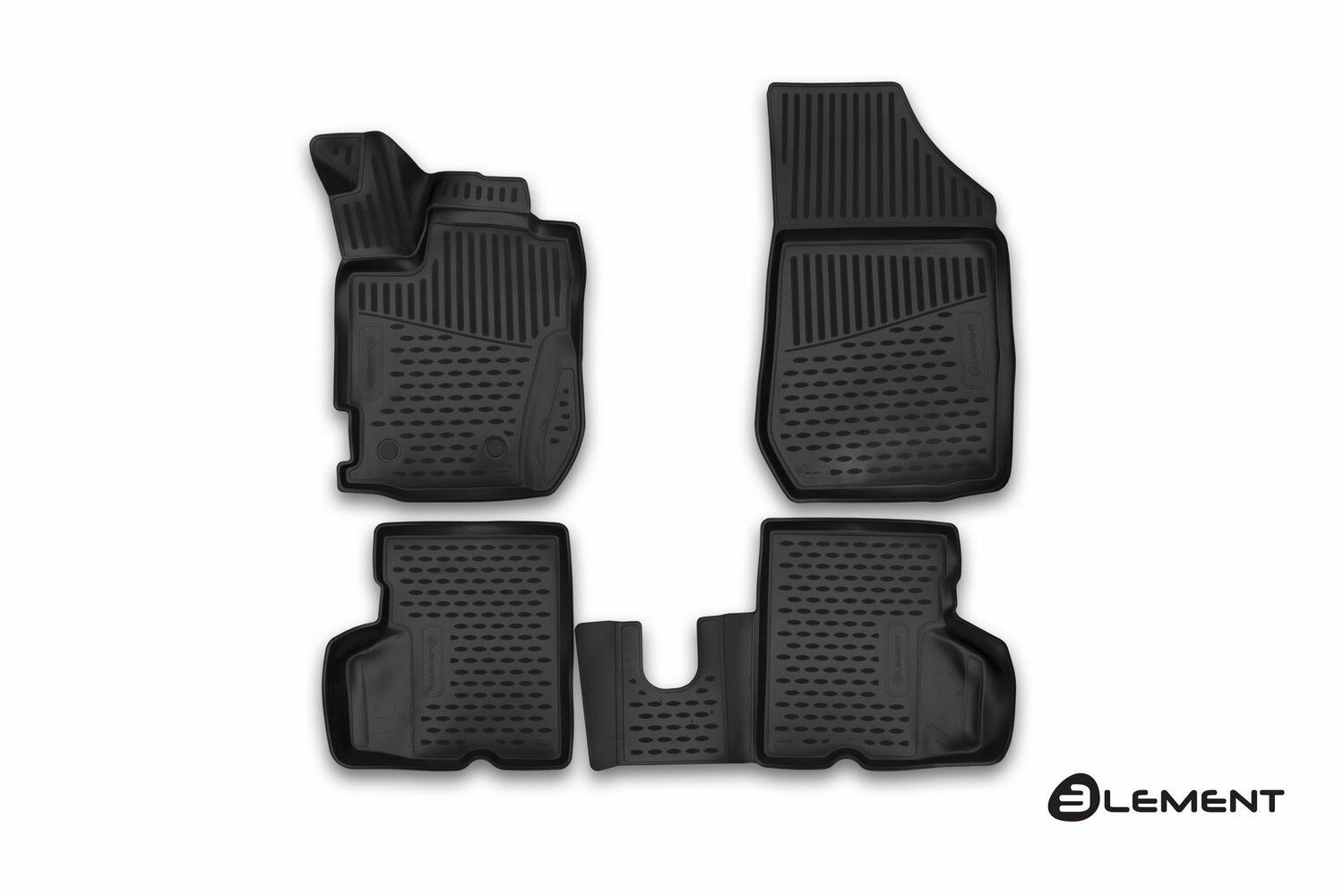 Коврики 3D в салон RENAULT Kaptur, 04/2016-2020, 4 шт. (полиуретан), AUTOFAMILY ELEMENT3D4141210K
