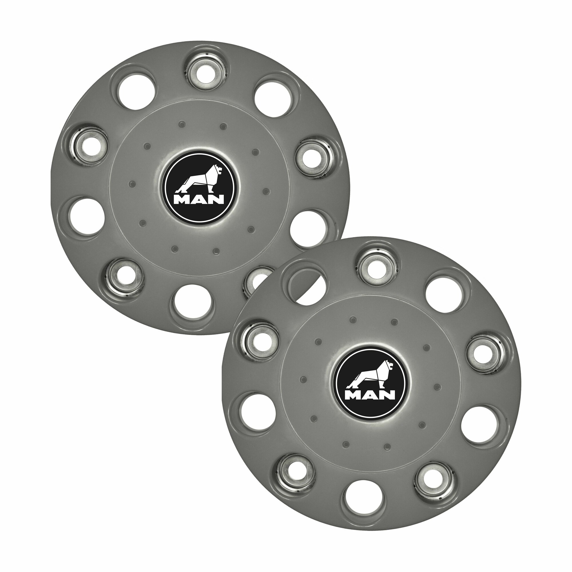 Колпаки ступичные R 22,5 "Лидер" MAN серые - 2 шт