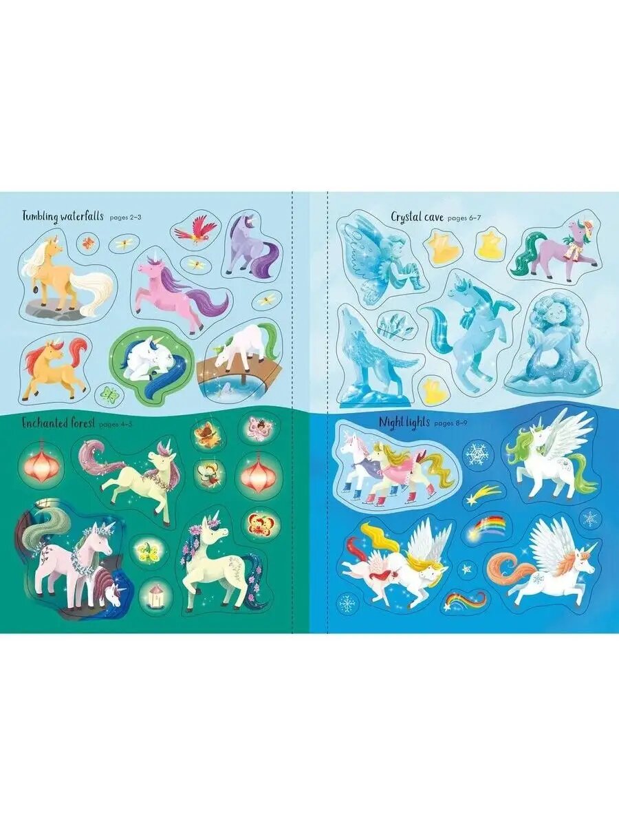 Usborne Sparkly Unicorns Sticker Book | познавательная литература — фото 1
