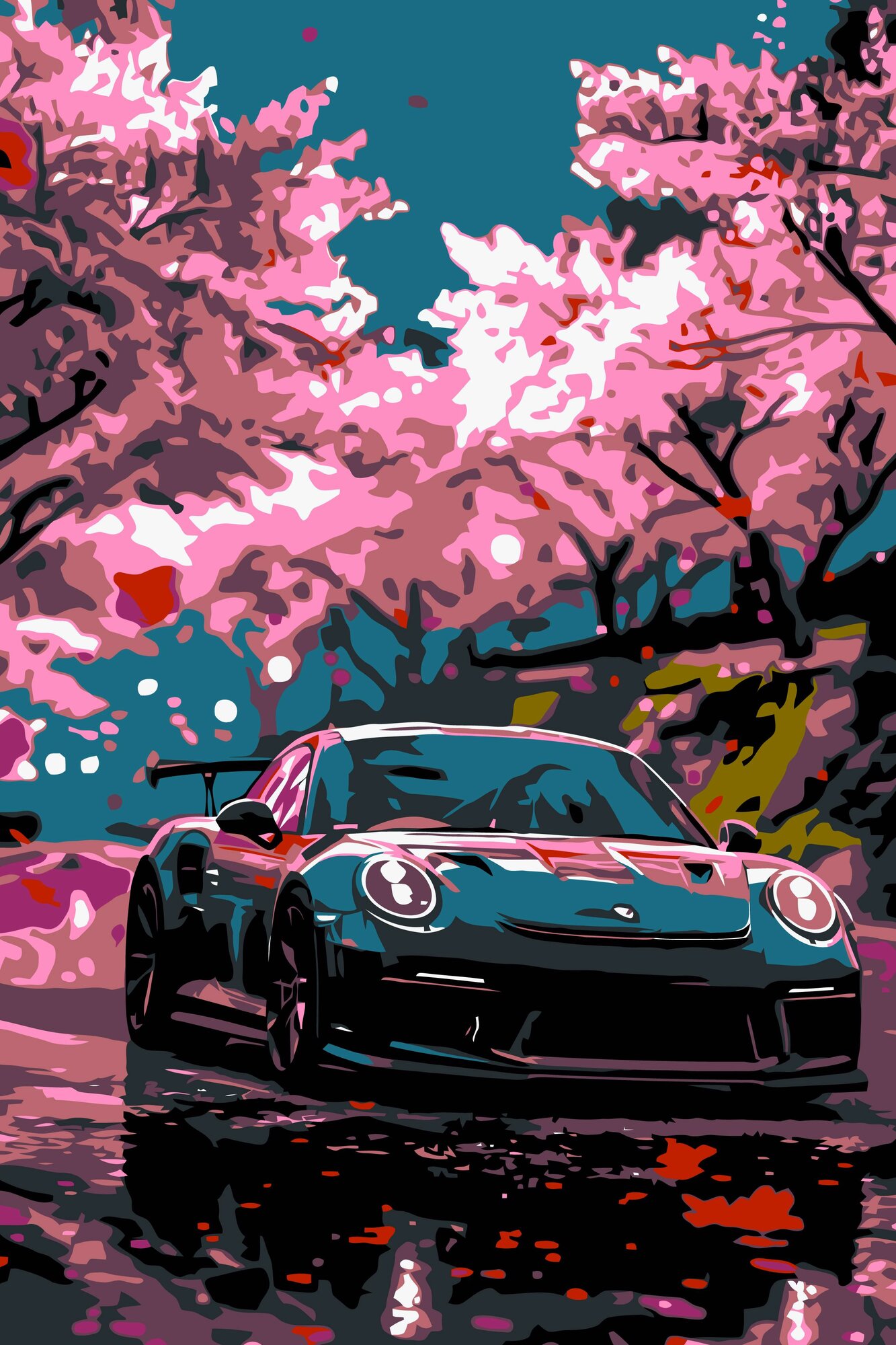 Детская картина по номерам E3159 " Спорт машина" 20x30