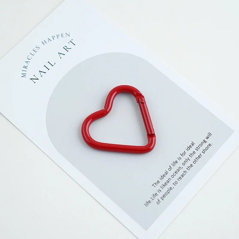 Металлические карабины в форме сердца GUJU 2 шт. Красный, Color-2
