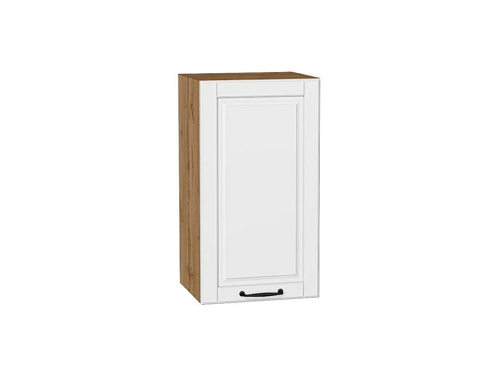 VVT Кухонный Шкаф верхний с 1-ой дверцей Дублин Дуб Вотан, Special White, 720, 400, каркас ЛДСП Дуб Вотан, фасад МДФ Special White, 716*400*318