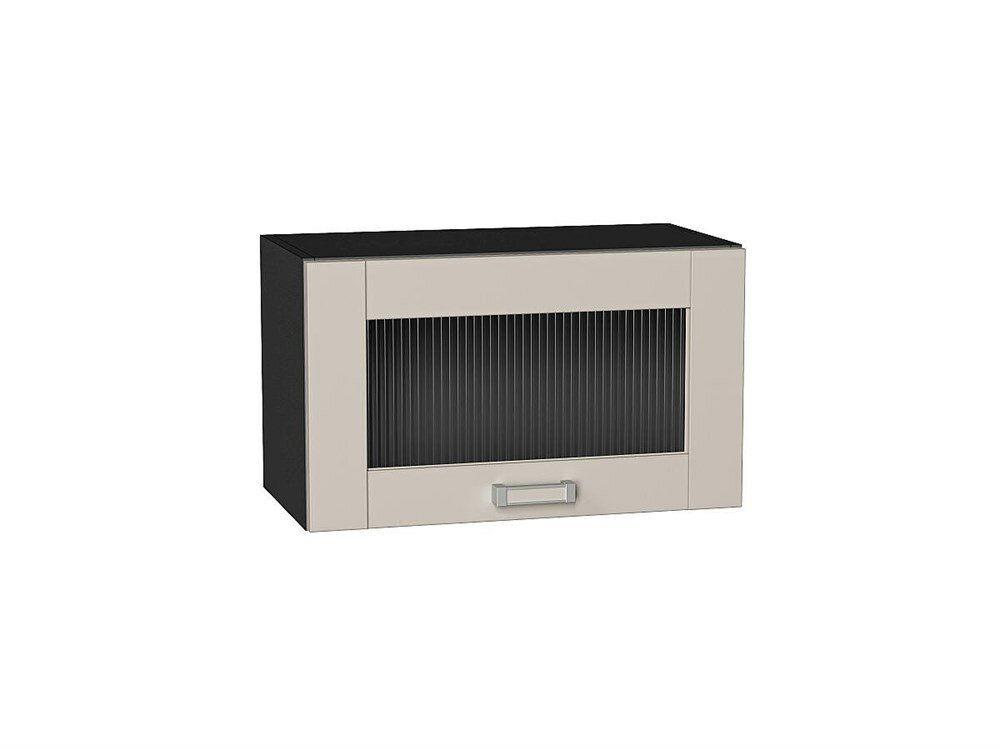 VVT Шкаф верхний горизонтальный остекленный Лофт Graphite, Cream Silk, 600
