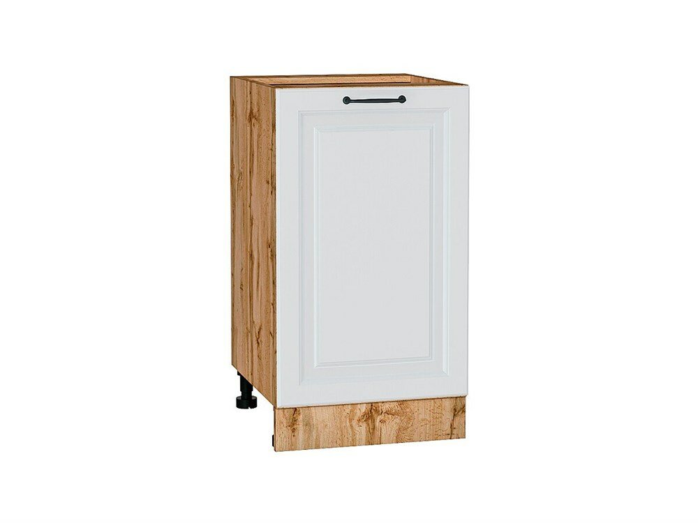 VVT Шкаф нижний с 1-ой дверцей Ницца Дуб Вотан, Blanco, 450 В*Ш*Г 816*450*478, фасад МДФ Blanco, корпус Дуб Вотан Blanco